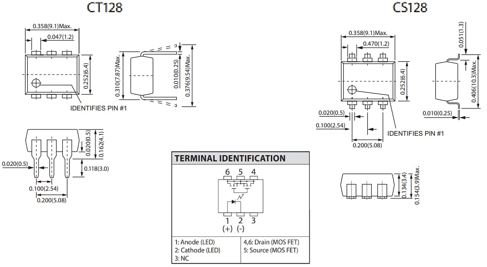 CotoMOS CT128/CS128 High-Current MOSFET Relays - Coto | Mouser